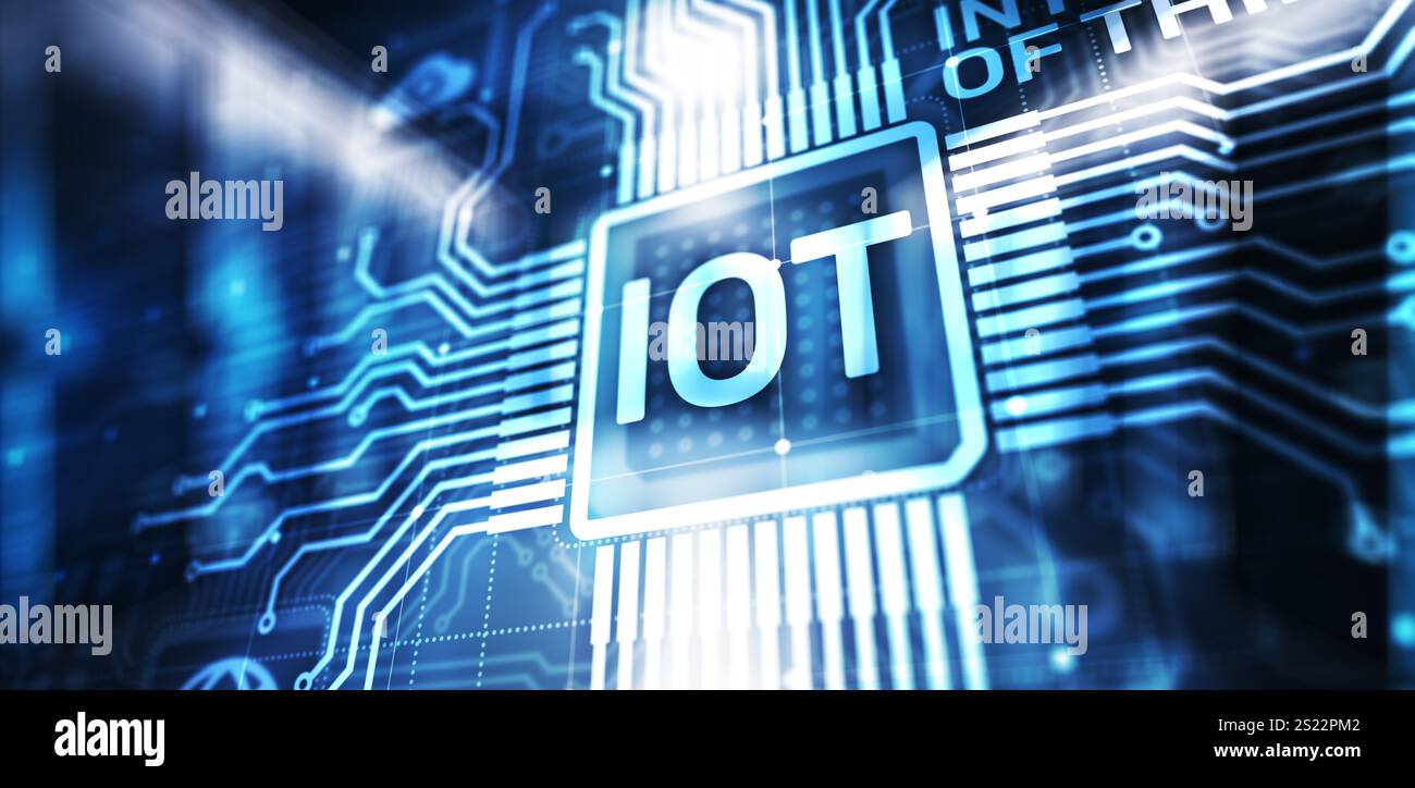 IOT Internet of things Digital transformation Modern Technology concept on virtual screen Stock ...