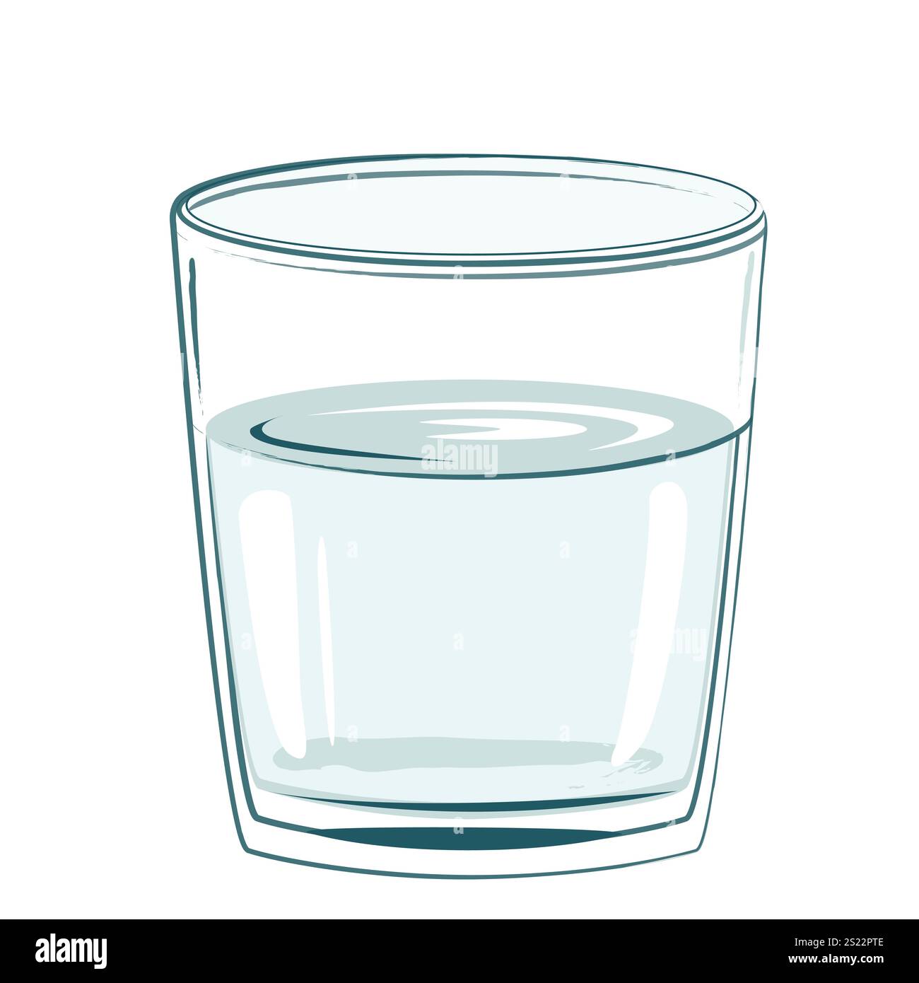 Glass of water vector isolated illustration Stock Vector Image & Art ...