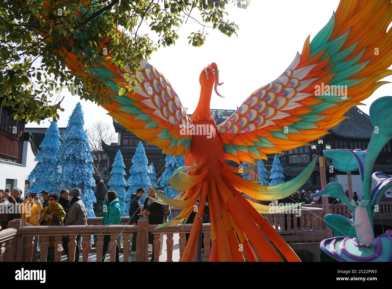 Tourists visit the Lantern of the Year of the Snake 2025 at Yuyuan Mall ...