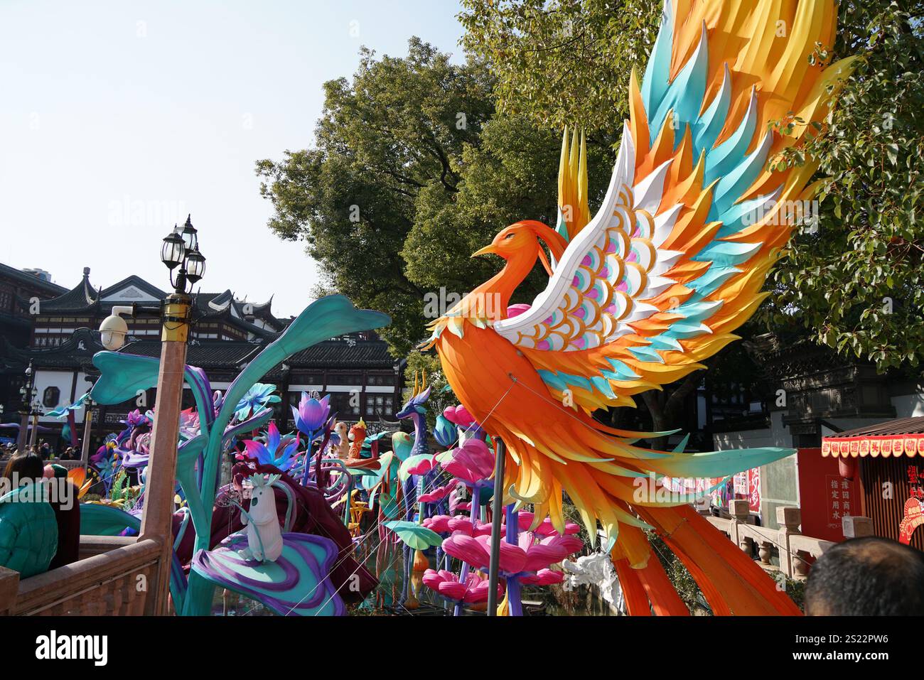 Tourists visit the Lantern of the Year of the Snake 2025 at Yuyuan Mall ...