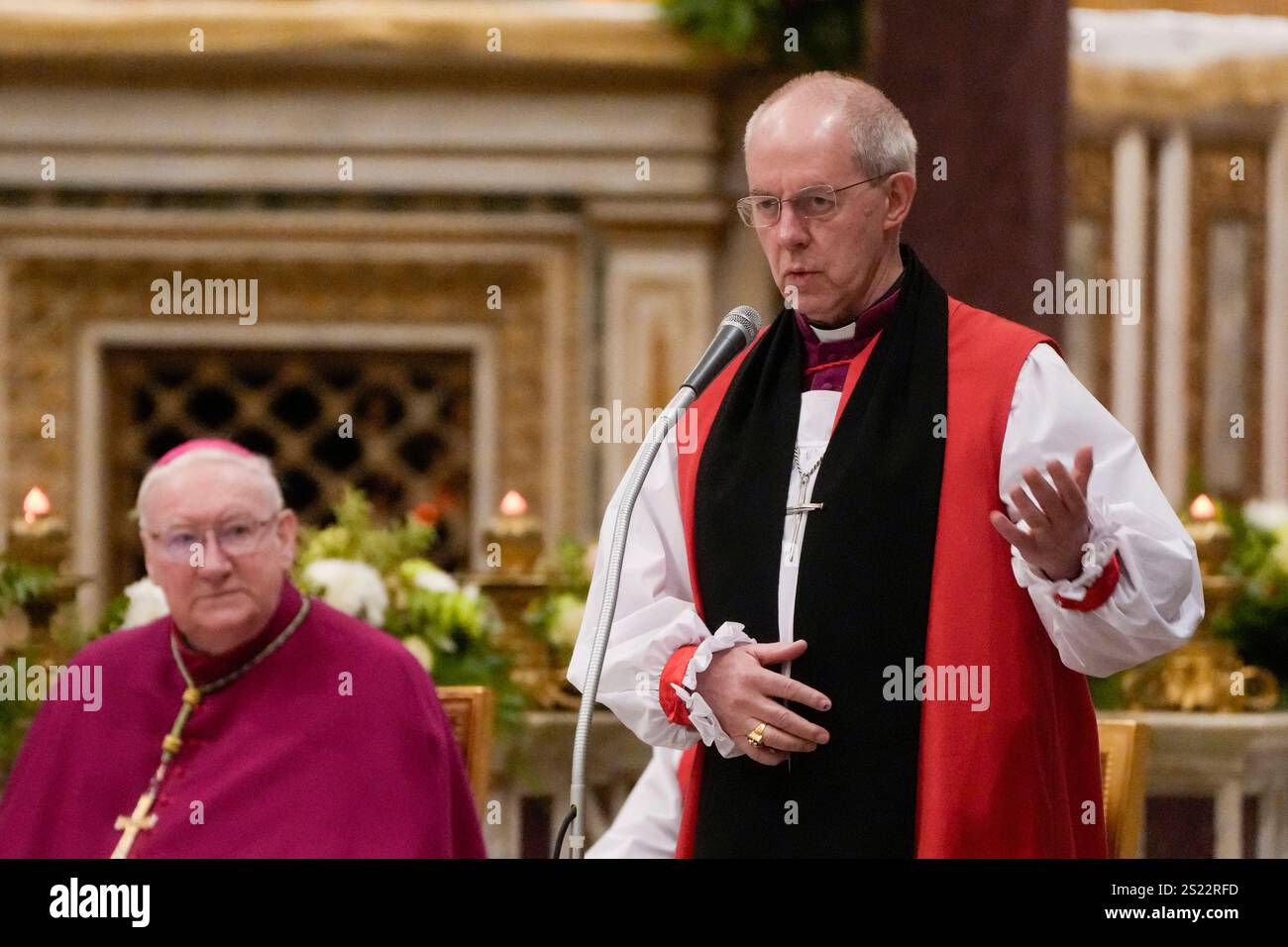 FILE - Archbishop of Canterbury Justin Welby delivers his speech as ...