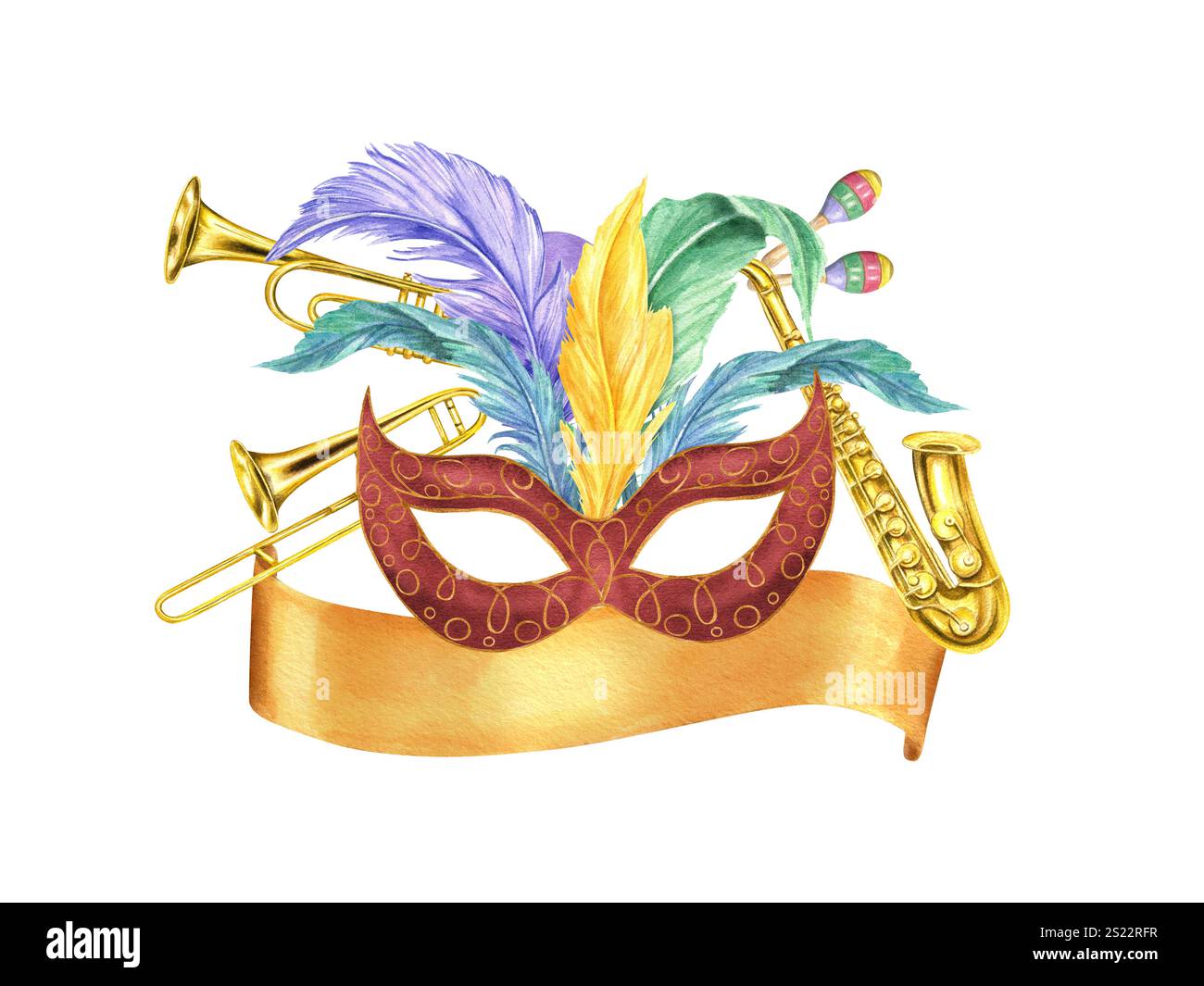 Wind instrument mask hi-res stock photography and images - Alamy