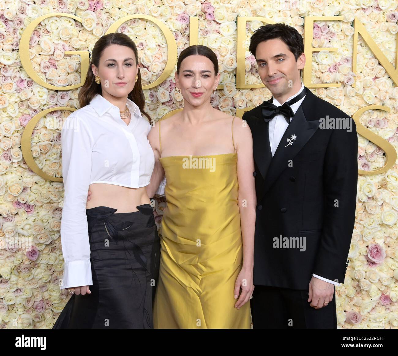 Jen Statsky, Lucia Aniello and Paul W. Downs arriving to the 82nd Annual Golden Globe Awards at ...