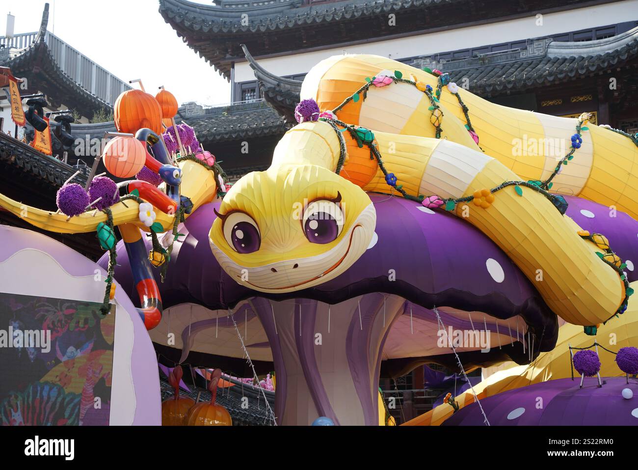 Tourists visit the Lantern of the Year of the Snake 2025 at Yuyuan Mall ...