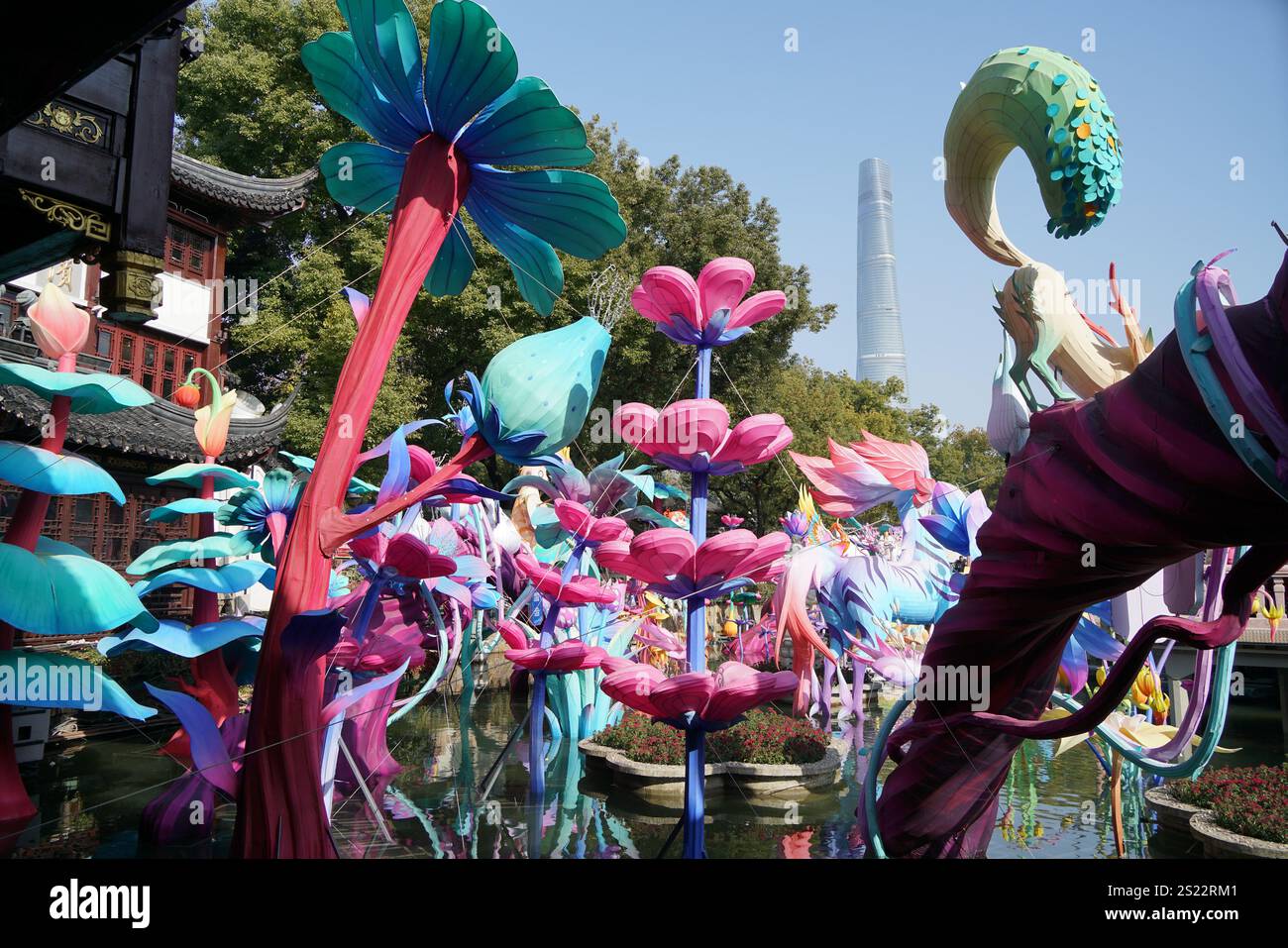 Tourists visit the Lantern of the Year of the Snake 2025 at Yuyuan Mall ...