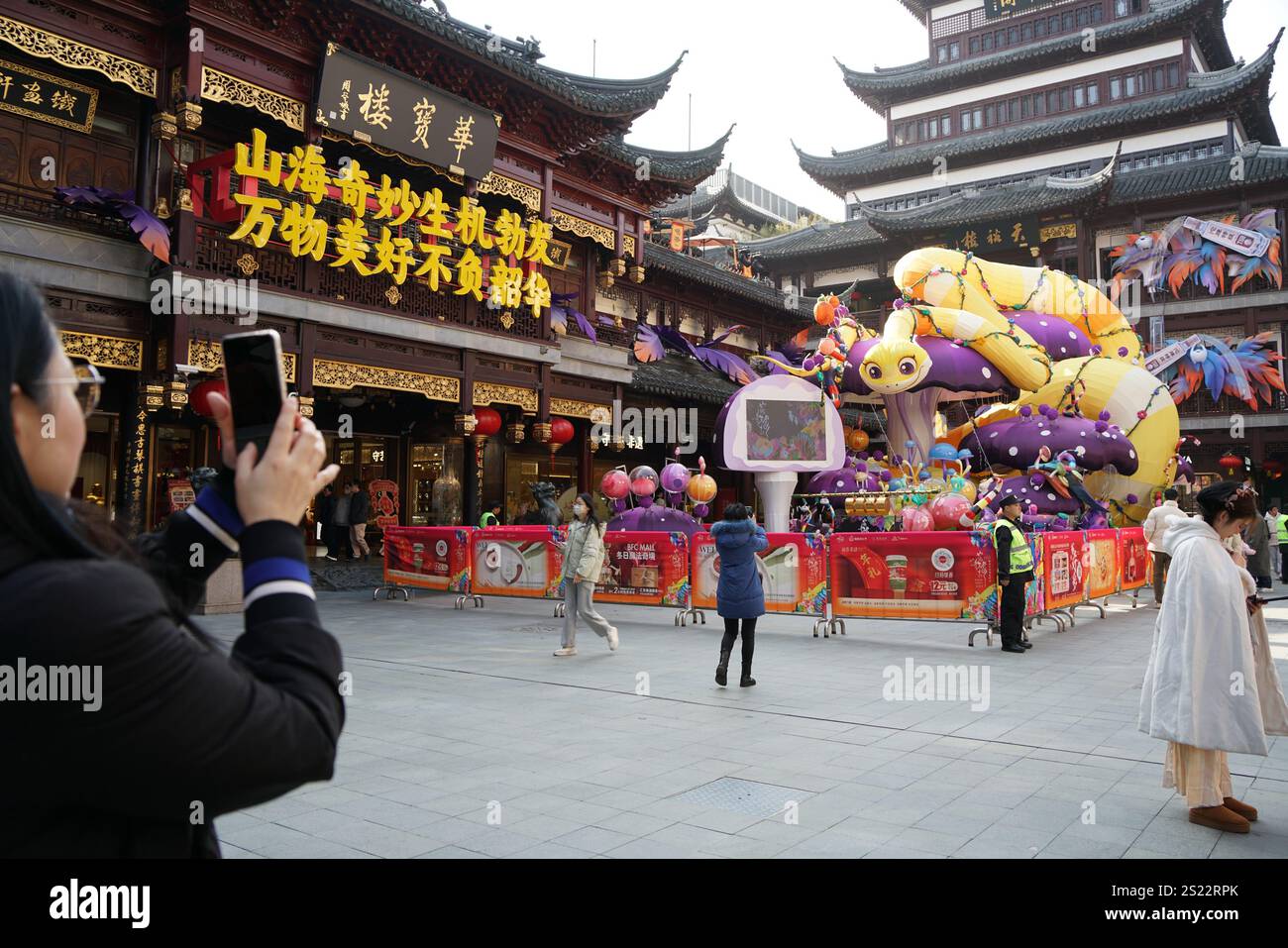 Shanghai, China. 06th Jan, 2025. Tourists visit the Lantern of the Year ...