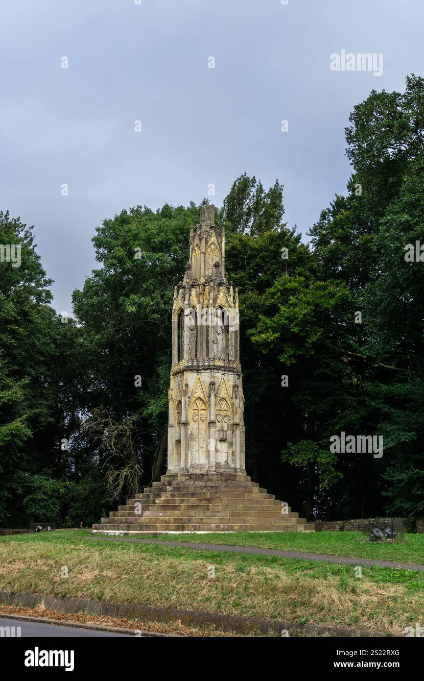Eleanor Cross, Hardingstone, Northampton, UK; a 13th century ancient ...