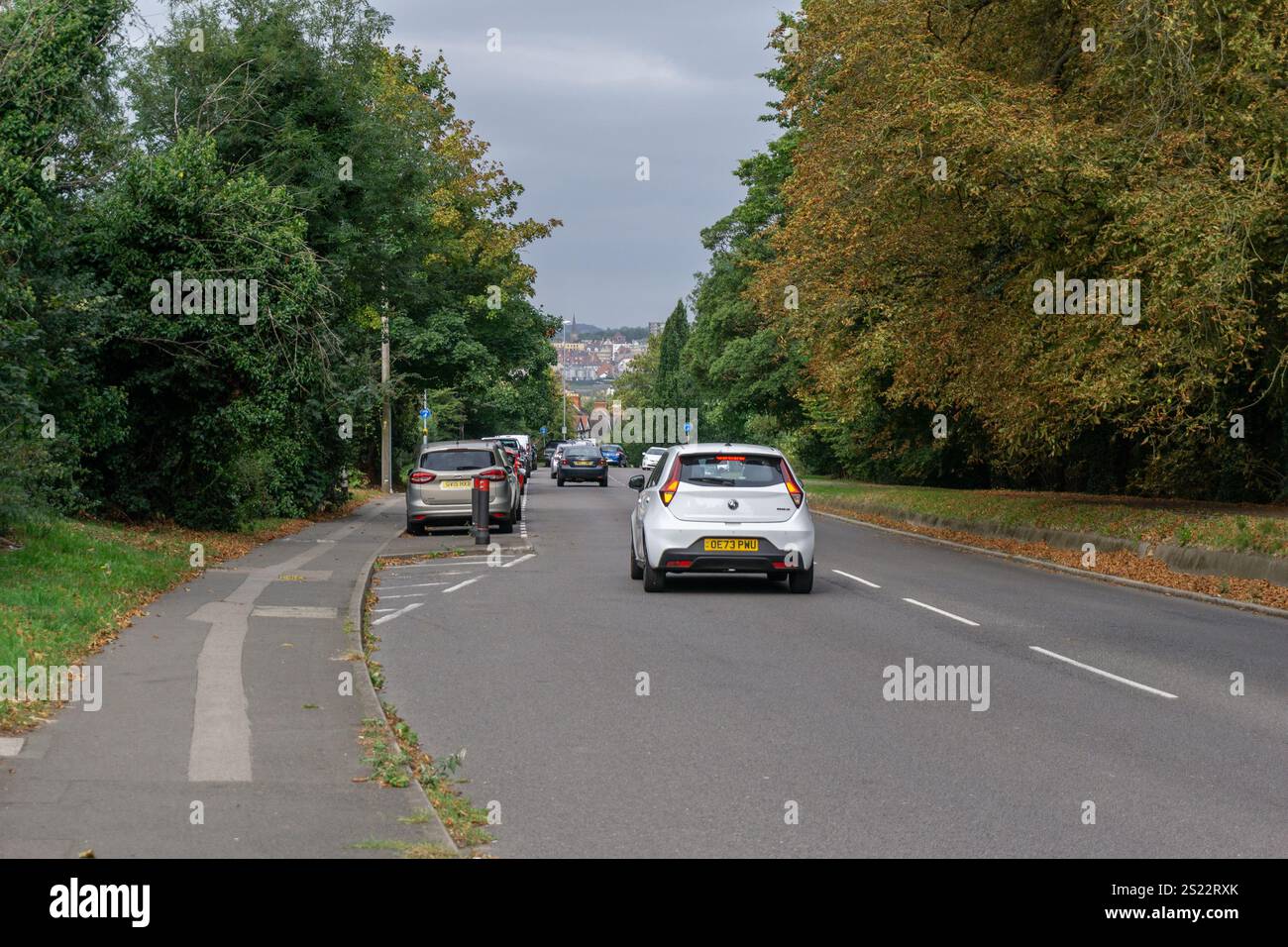 Driving towards town centre hi-res stock photography and images - Alamy