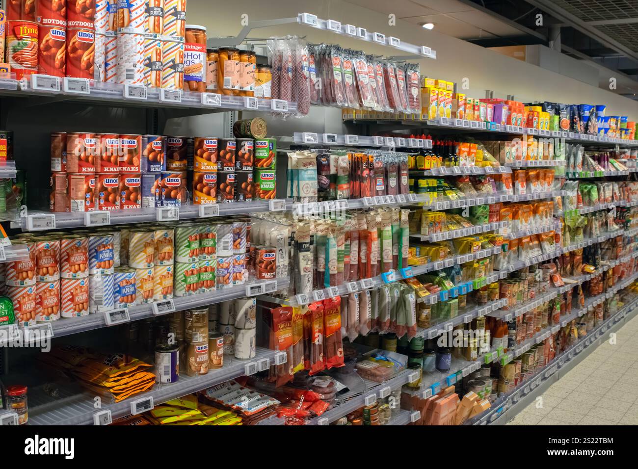 Shelves At The AH Supermarket At Amsterdam The Netherlands 1-1-2025 ...