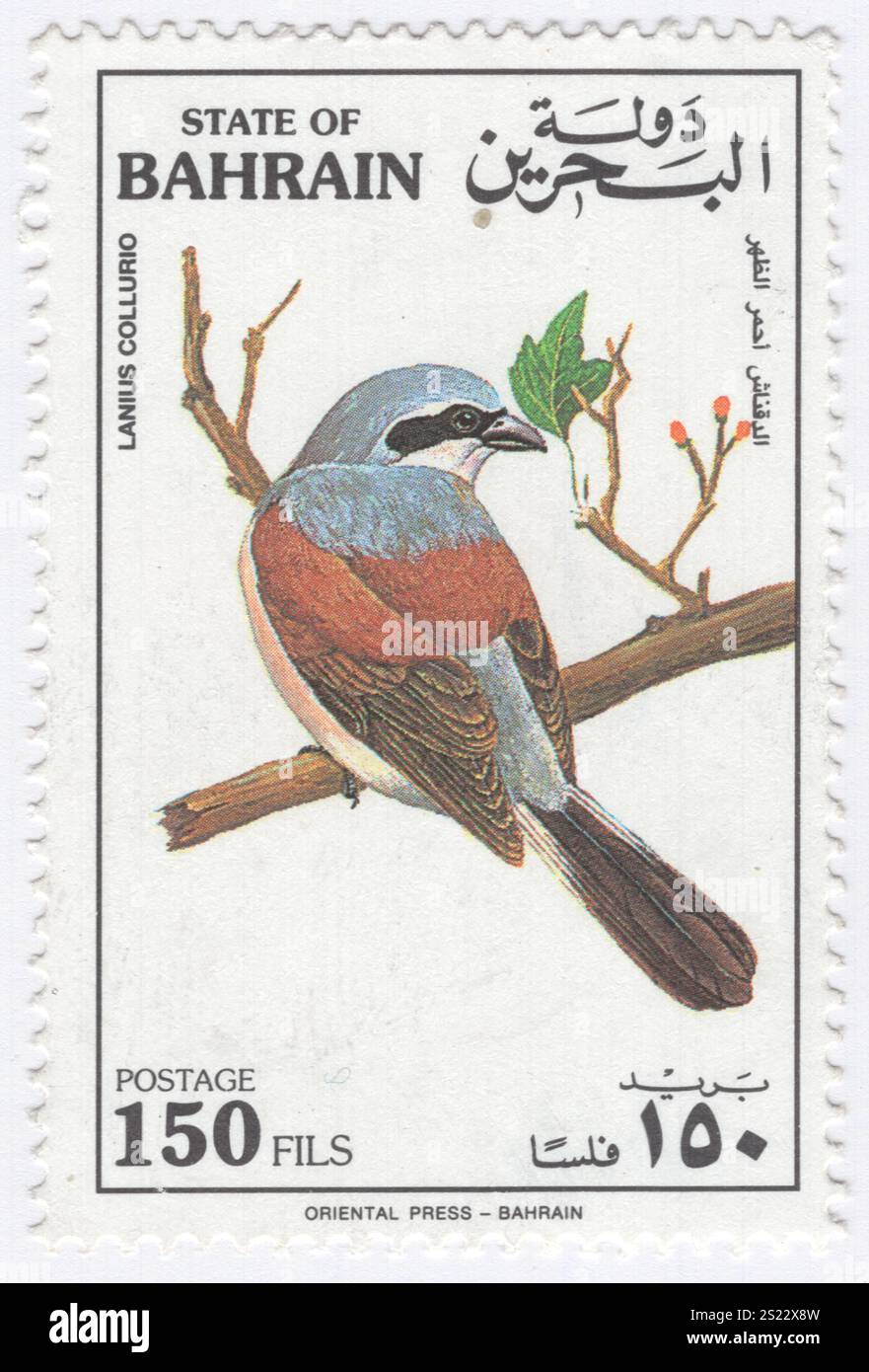 BAHRAIN - 1992 March 21: 150 fils multicolored postage stamp depicting ...