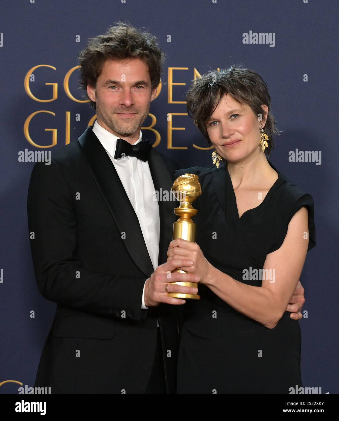 Beverly Hills, USA. 05th Jan, 2025. Clément Ducol and Camille Dalmais ...