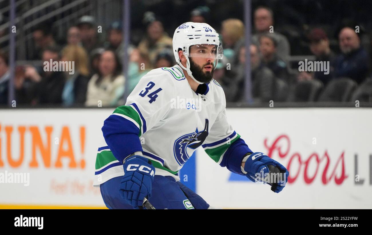 Vancouver Canucks left wing Phillip Di Giuseppe in action against the ...
