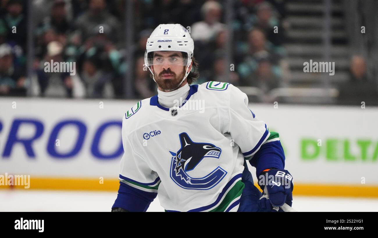 Vancouver Canucks right wing Conor Garland during an NHL hockey game ...