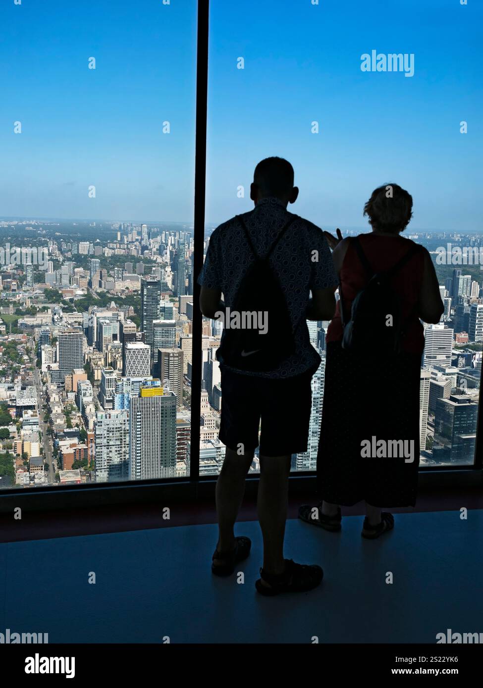 Toronto Canada / The Landmark CN Tower attracts tourists to enjoy the ...