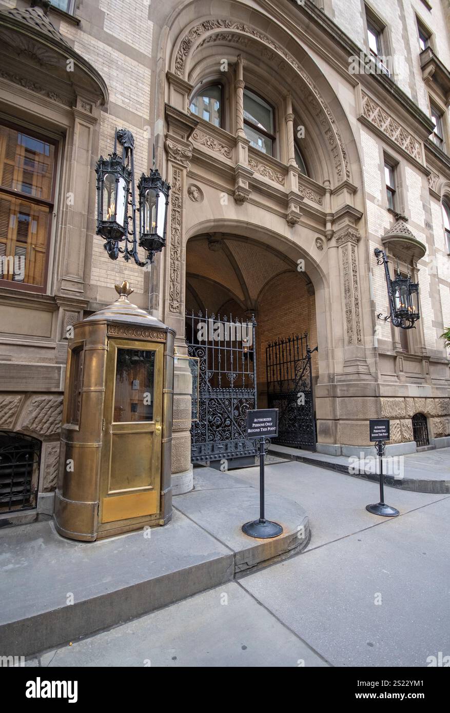 The entrance of the historic Dakota building (in front of which John ...