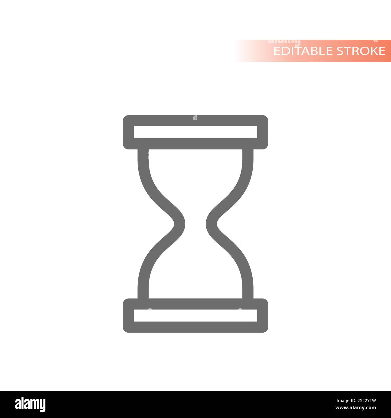 Hourglass line vector icon. Simple sandglass symbol Stock Vector Image ...