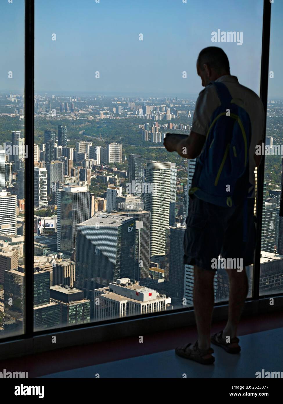 Toronto Canada / The Landmark CN Tower attracts tourists to enjoy the ...