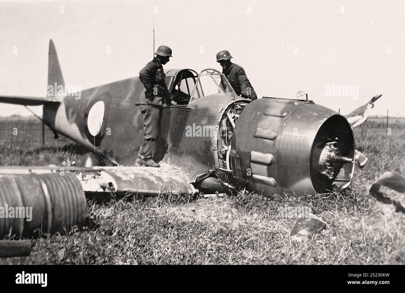 French fighter Bloch MB 152 shot down over France 1940 is being ...