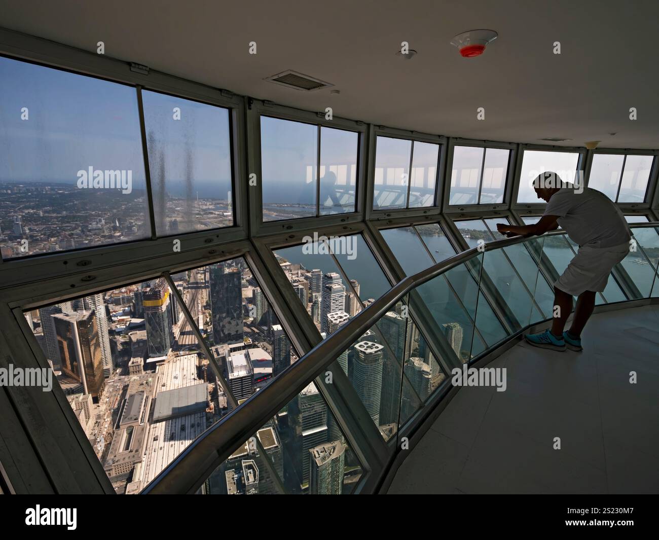 Toronto Canada / The Landmark CN Tower attracts tourists to enjoy the ...