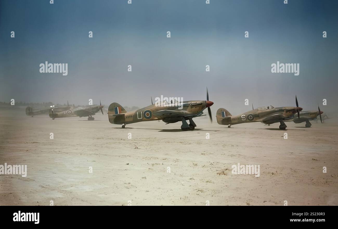 Hawker Hurricane Mk IID in the desert - Historical document ...