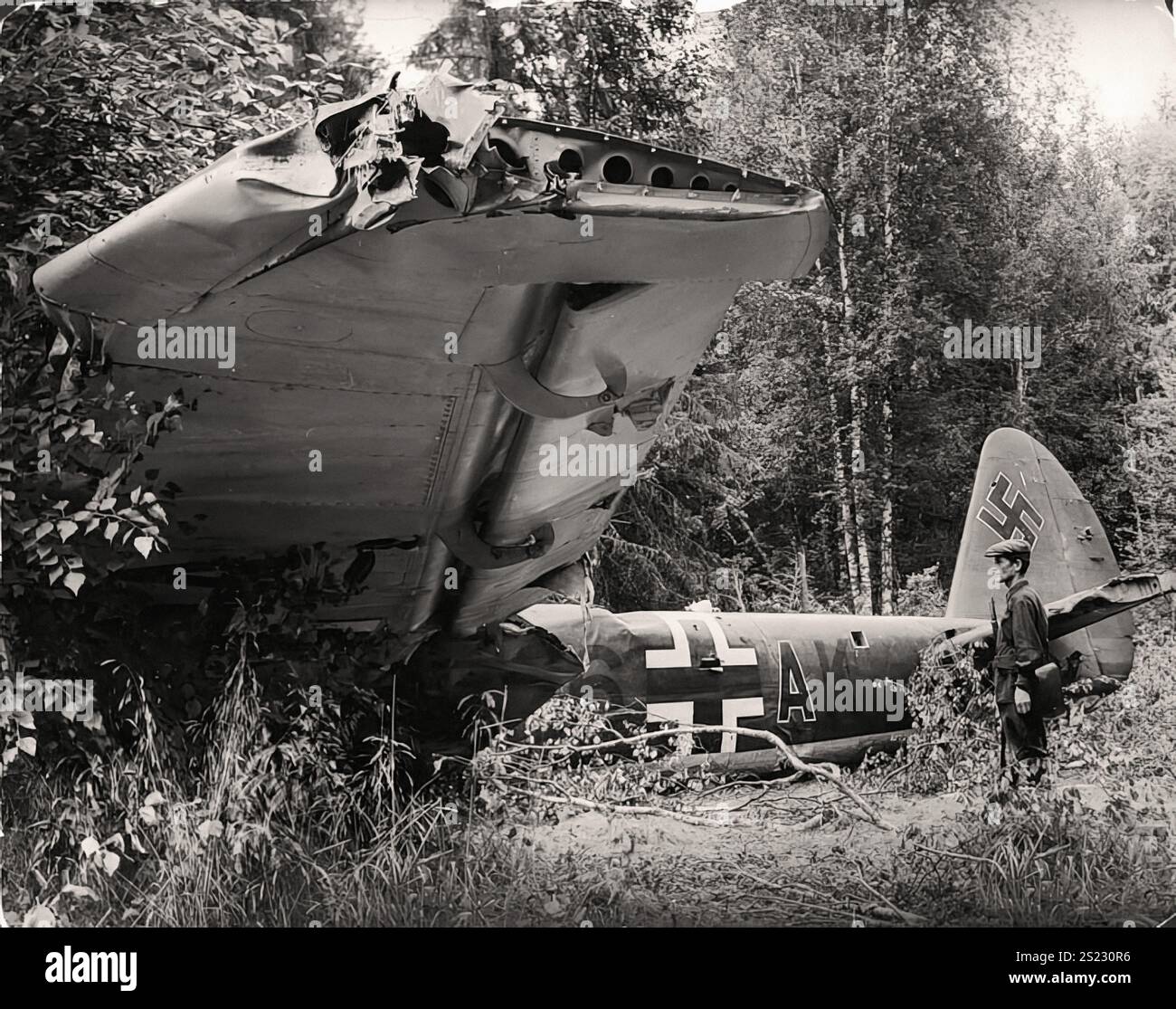 German bomber - reconnaissance plane shot down just outside the Moscow ...