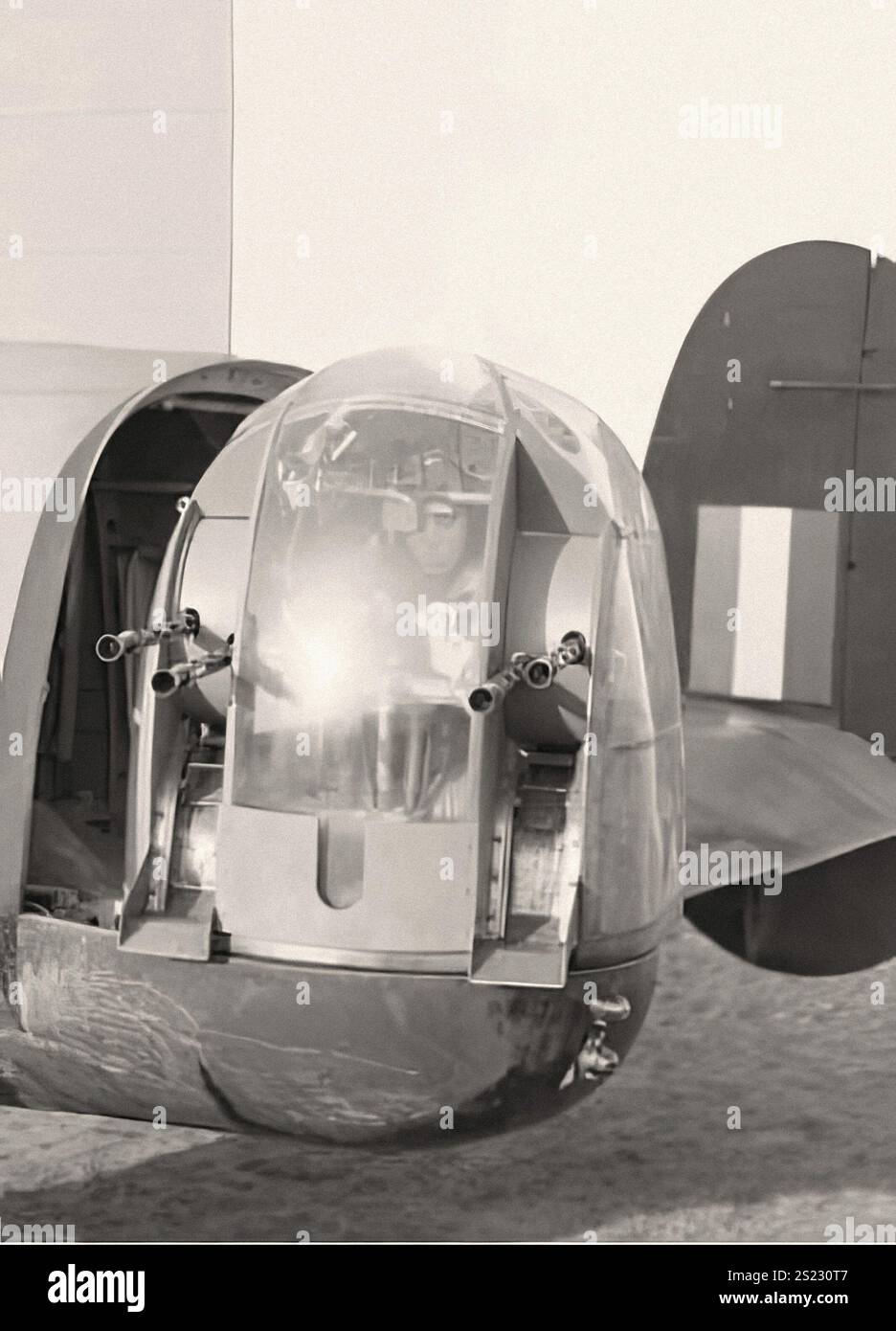 Lancaster rear turret - Historical document, photographer unknow Stock ...