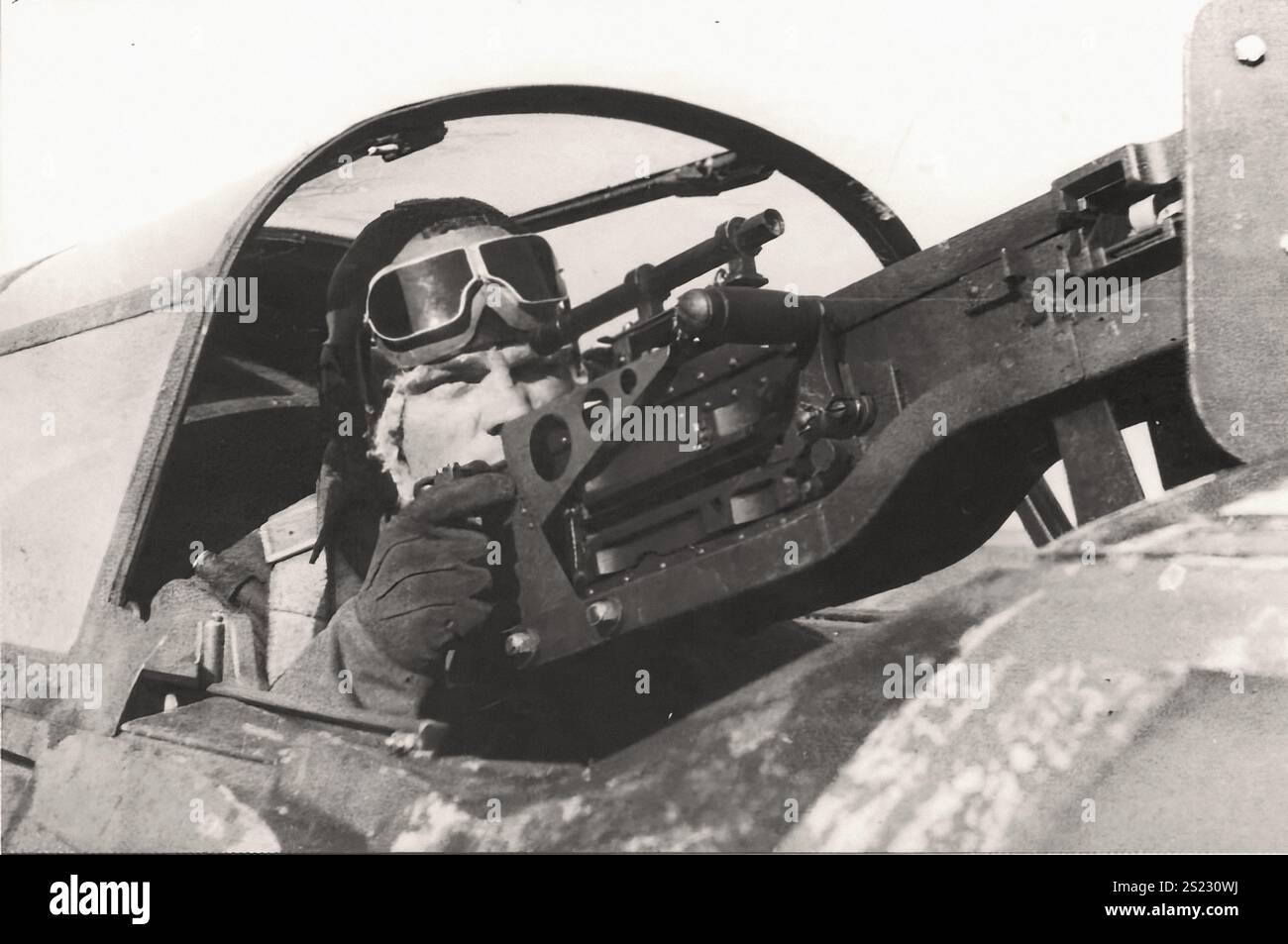 Soviet bomber American-made A-20 Boston Air gunner with 12.7-mm Colt ...