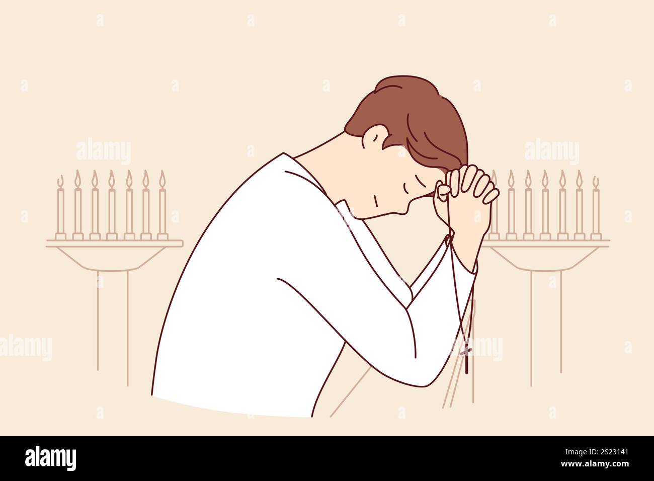 Altar at chapel of the crucifixion Stock Vector Images - Alamy