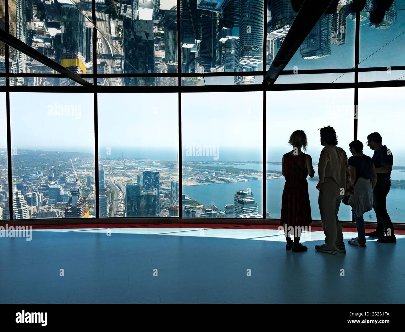 Toronto Canada / The Landmark CN Tower attracts tourists to enjoy the ...