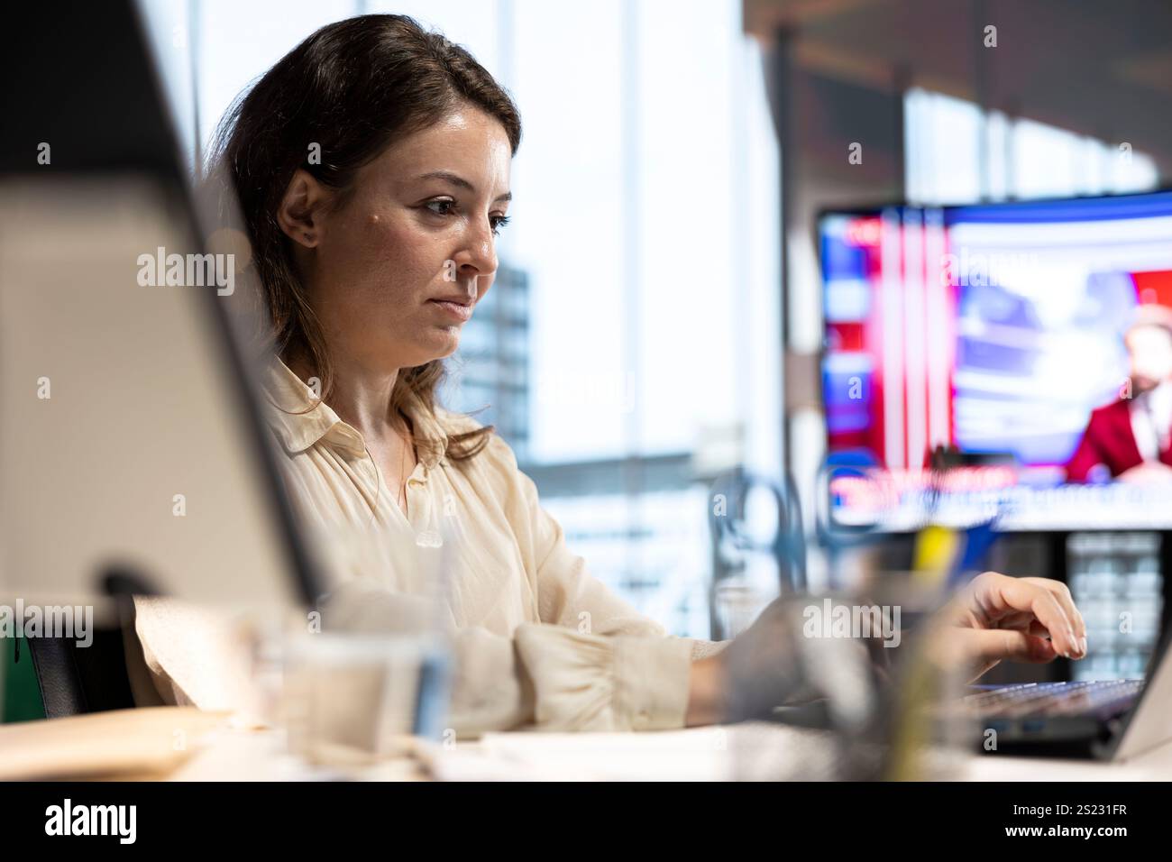 Ambitious woman leader focusing on hi-res stock photography and images ...