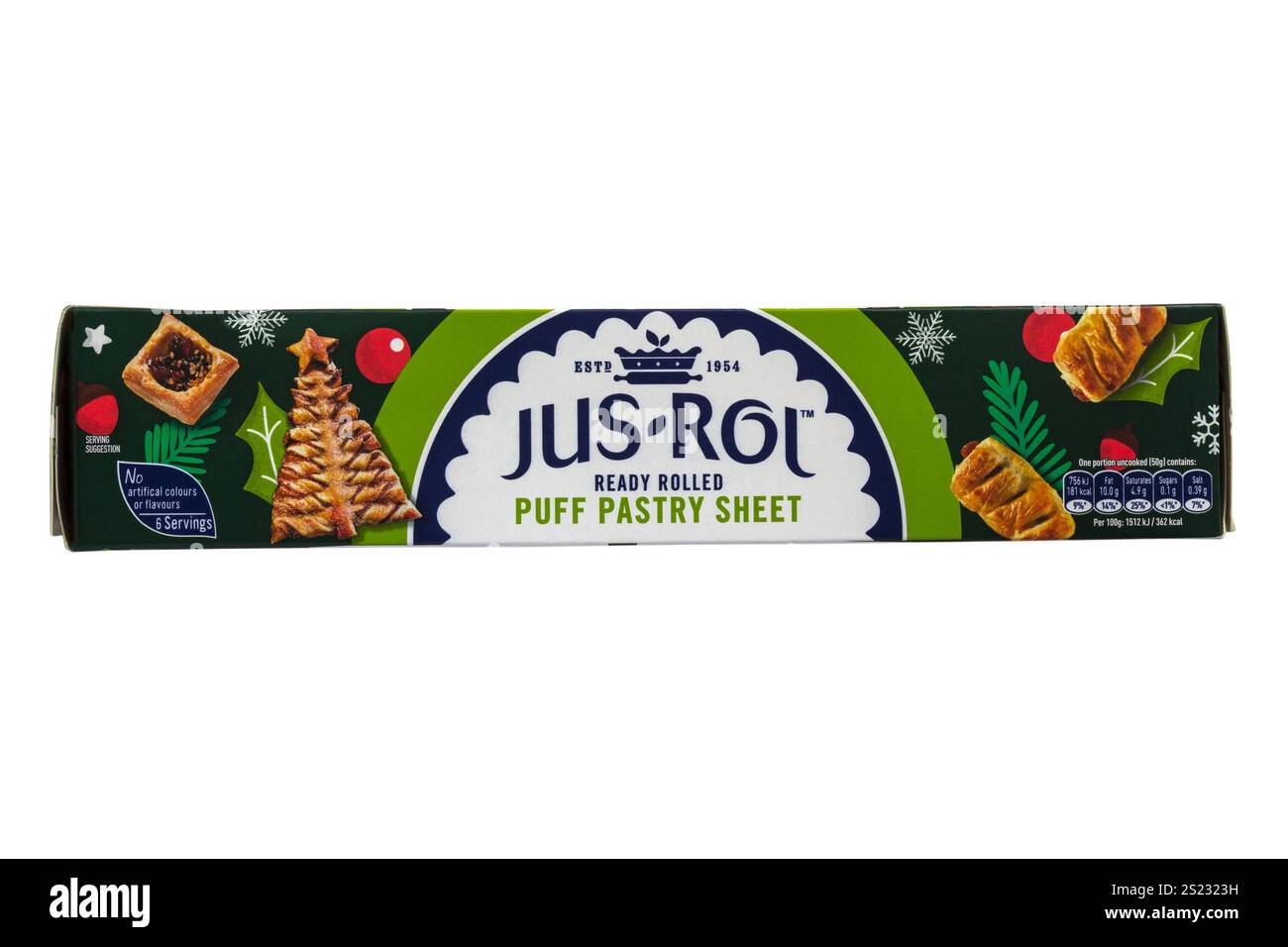 Jus-rol ready rolled Puff Pastry Sheet isolated on white background ...