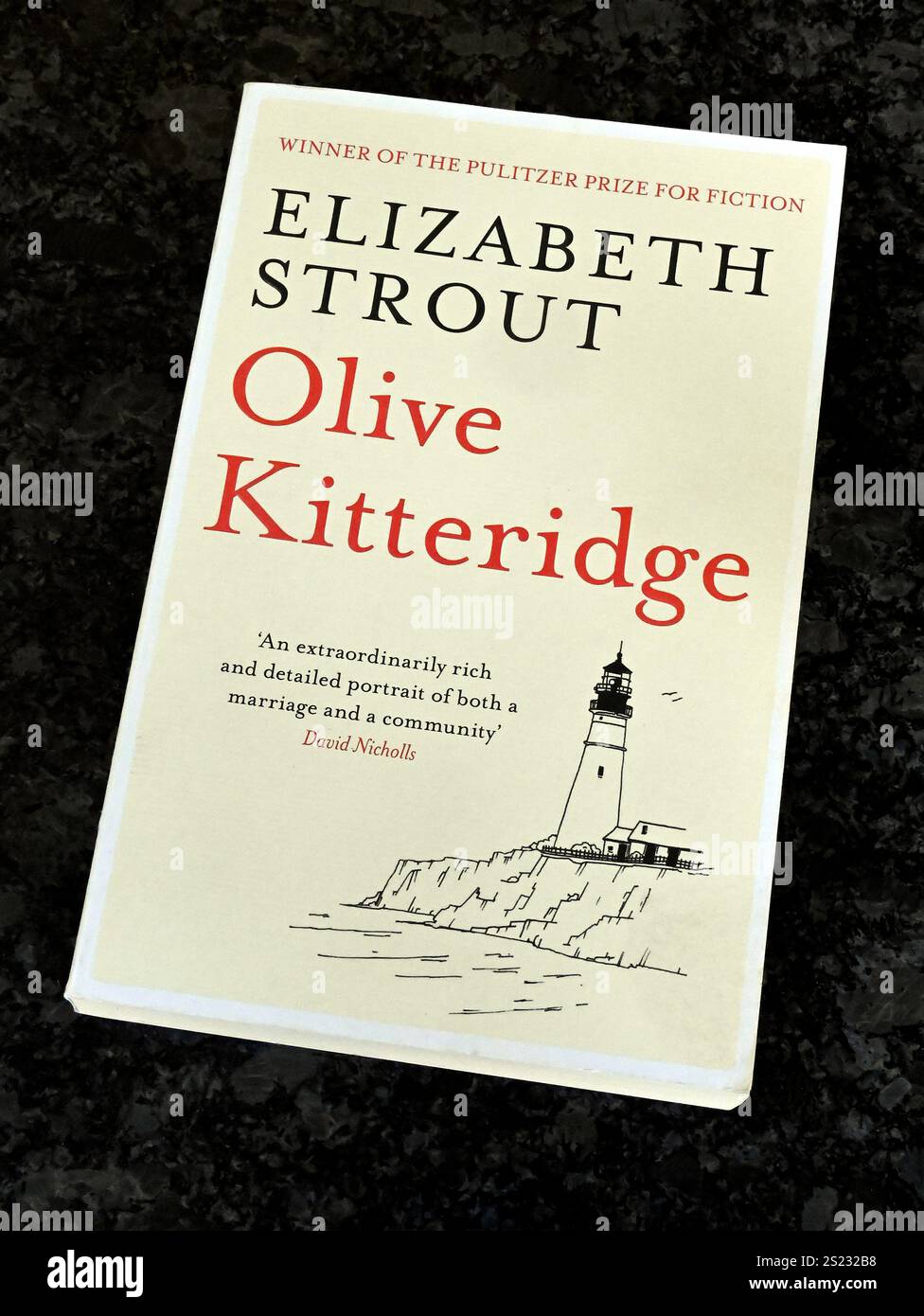 Book cover. "Olive Kitteridge" by Elizabeth Strout Stock Photo - Alamy