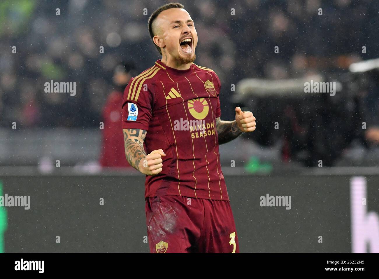 Rome, Italy. 05th Jan, 2025. Angelino of AS Roma celebrates during the ...