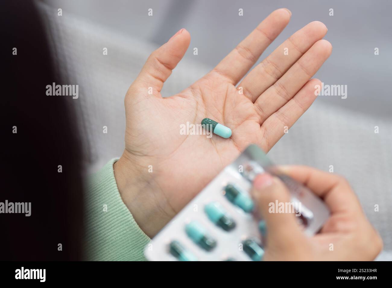 Healthcare and Wellness Concept with Person Holding Medication in Hand ...