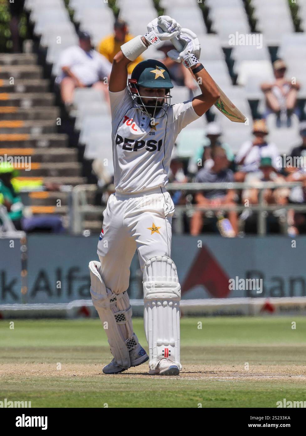 Pakistan's Saud Shakeel bats during the fourth day of the second test ...