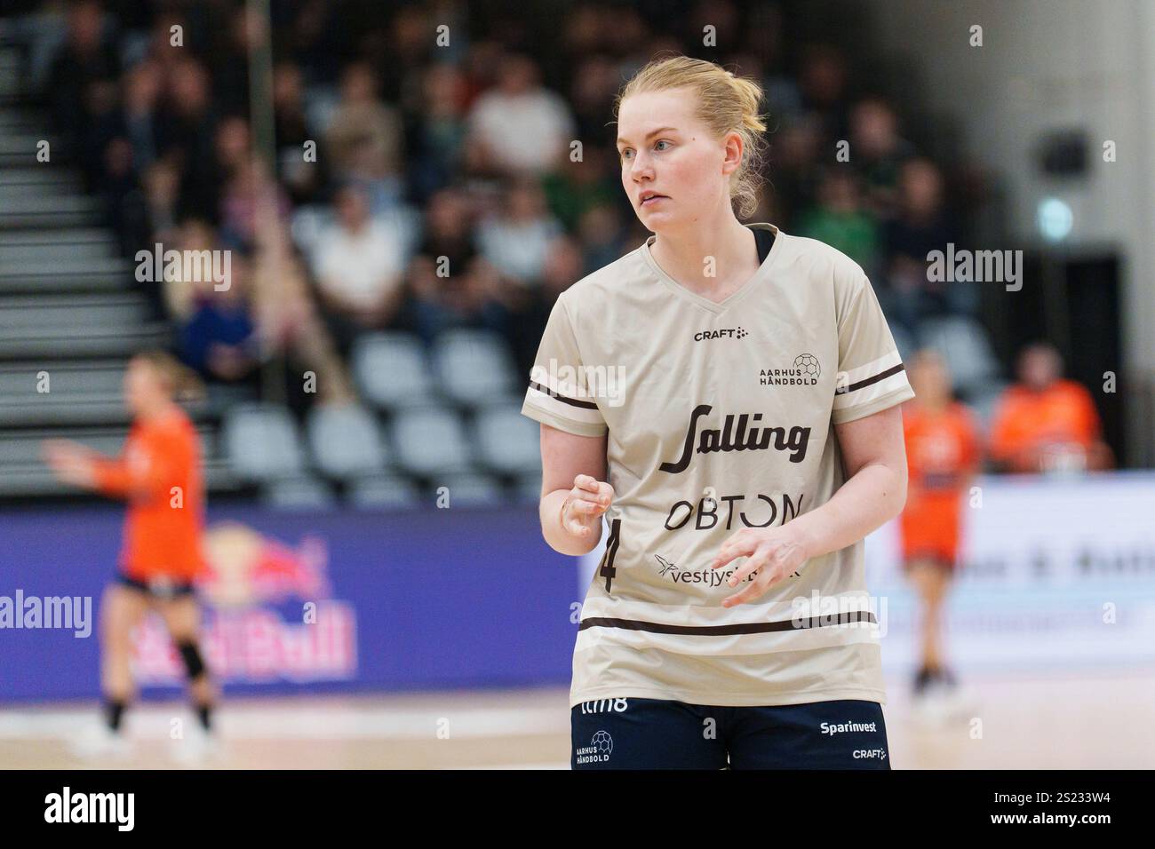 Odense, Denmark. 05th Jan, 2025. Katrine Jacobsen (4) of Aarhus ...