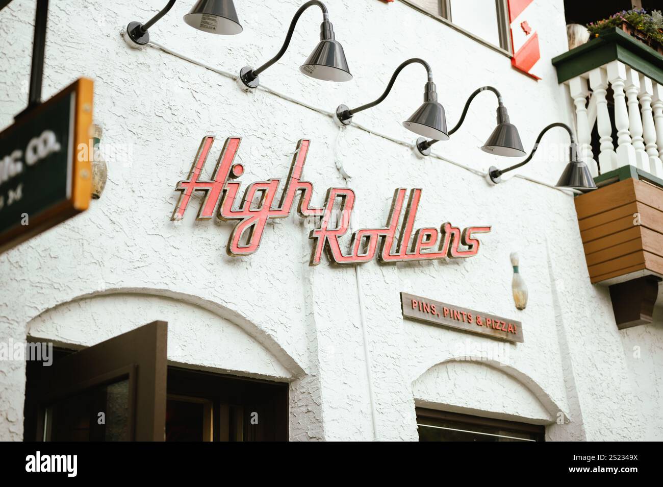 Banff, Alberta, Canada - August 25, 2024: High Rollers restaurant Stock ...