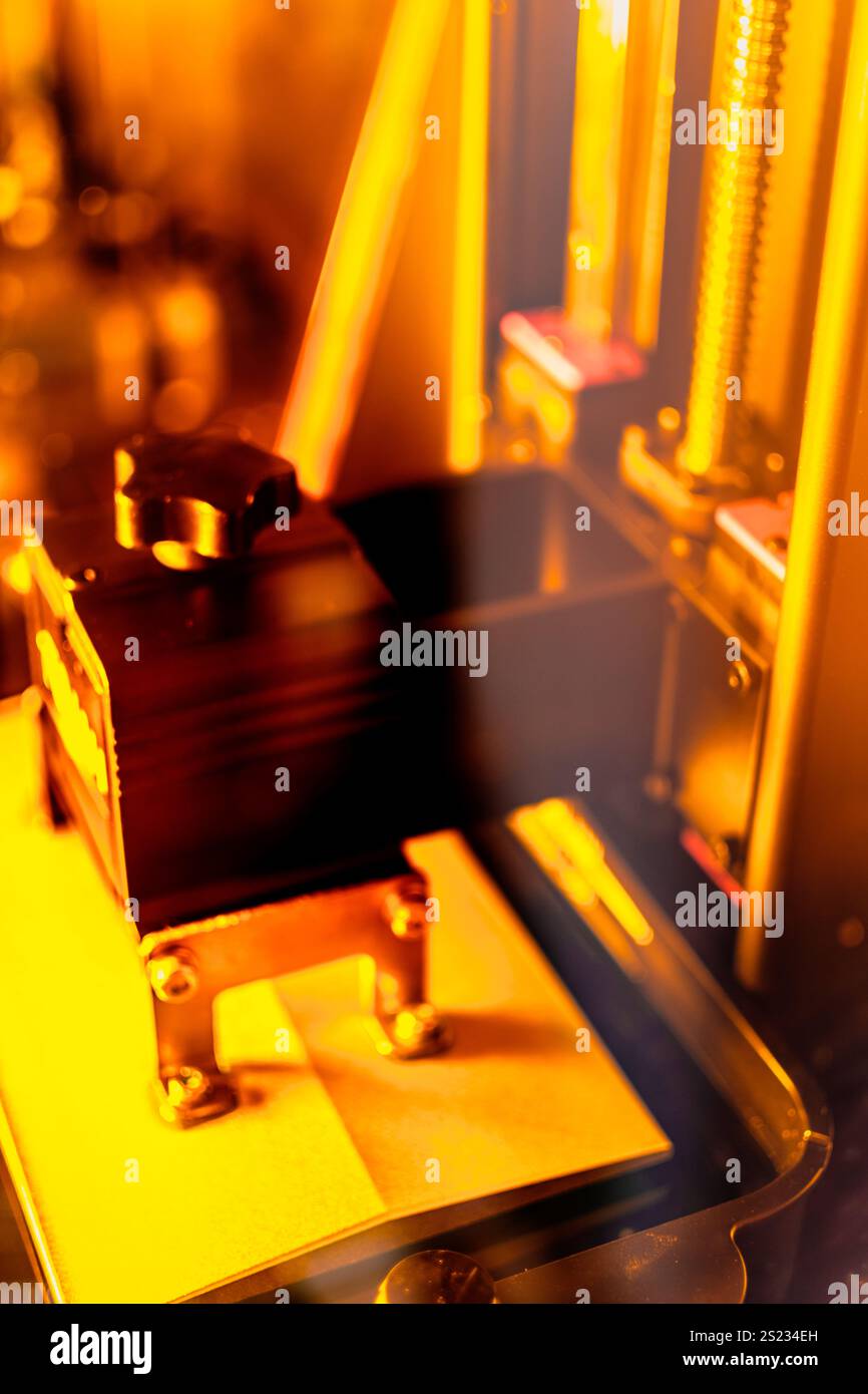 3d resin printer in interior showroom Stock Photo - Alamy