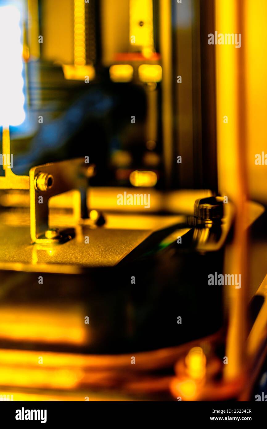 3d resin printer in interior showroom Stock Photo - Alamy