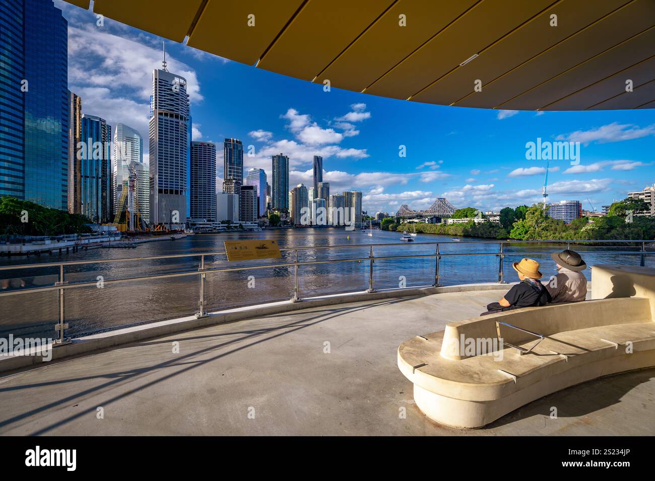 Brisbane, QLD, Australia - View from the new Kangaroo Point Green ...