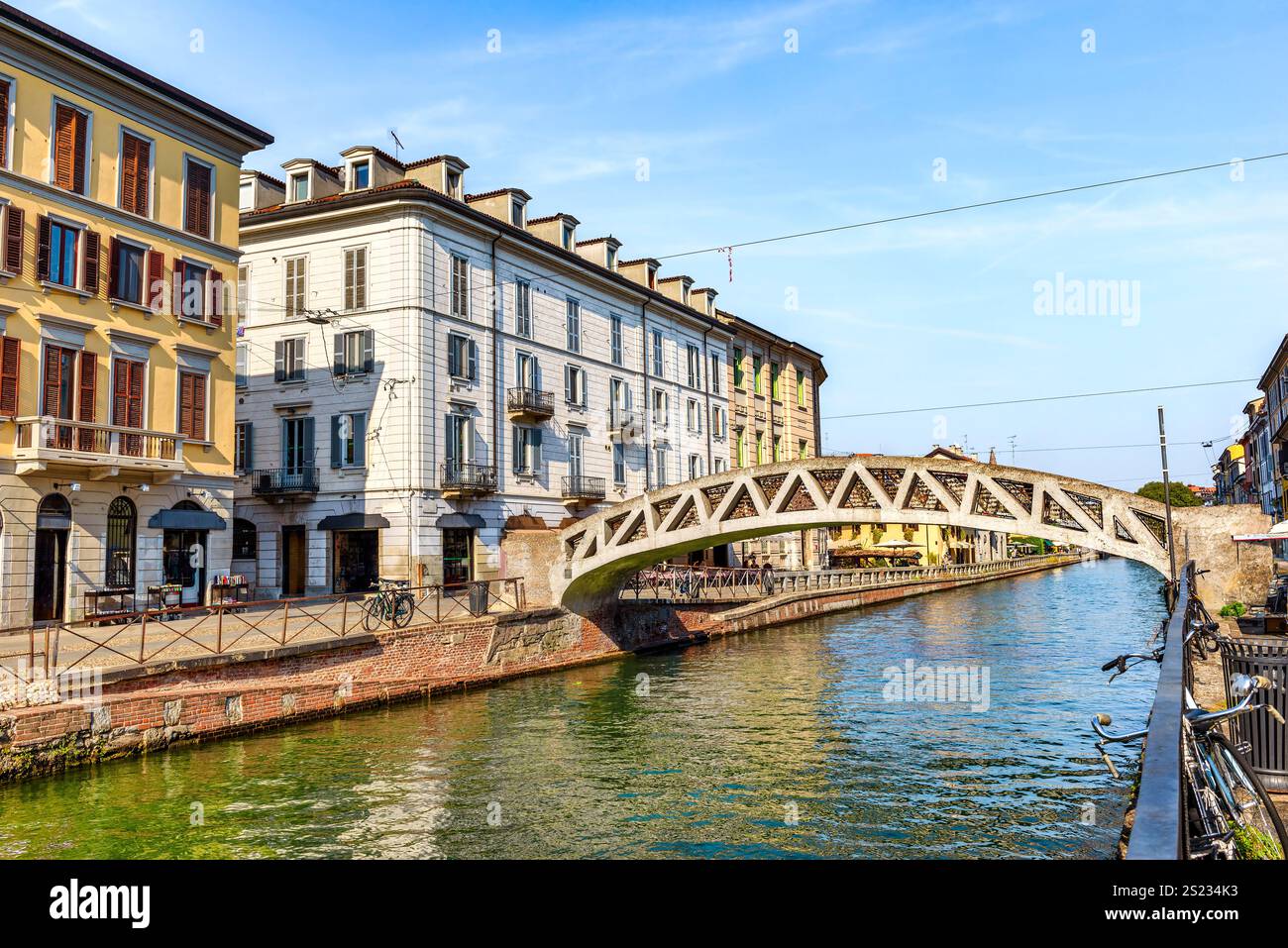 Bridge Alda Merini in the Navigli district, Milan Stock Photo - Alamy