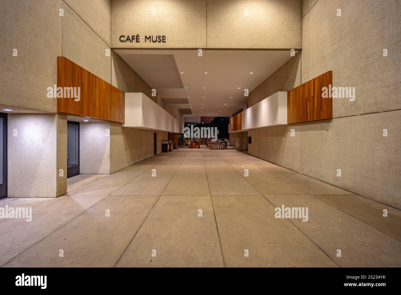 Brisbane, QLD, Australia - Cafe Muse in Queensland Museum Stock Photo ...