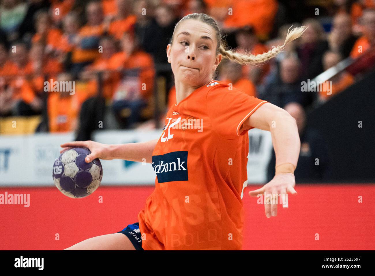Odense, Denmark. 05th Jan, 2025. Ragnhild Dahl (22) of Odense Handball ...