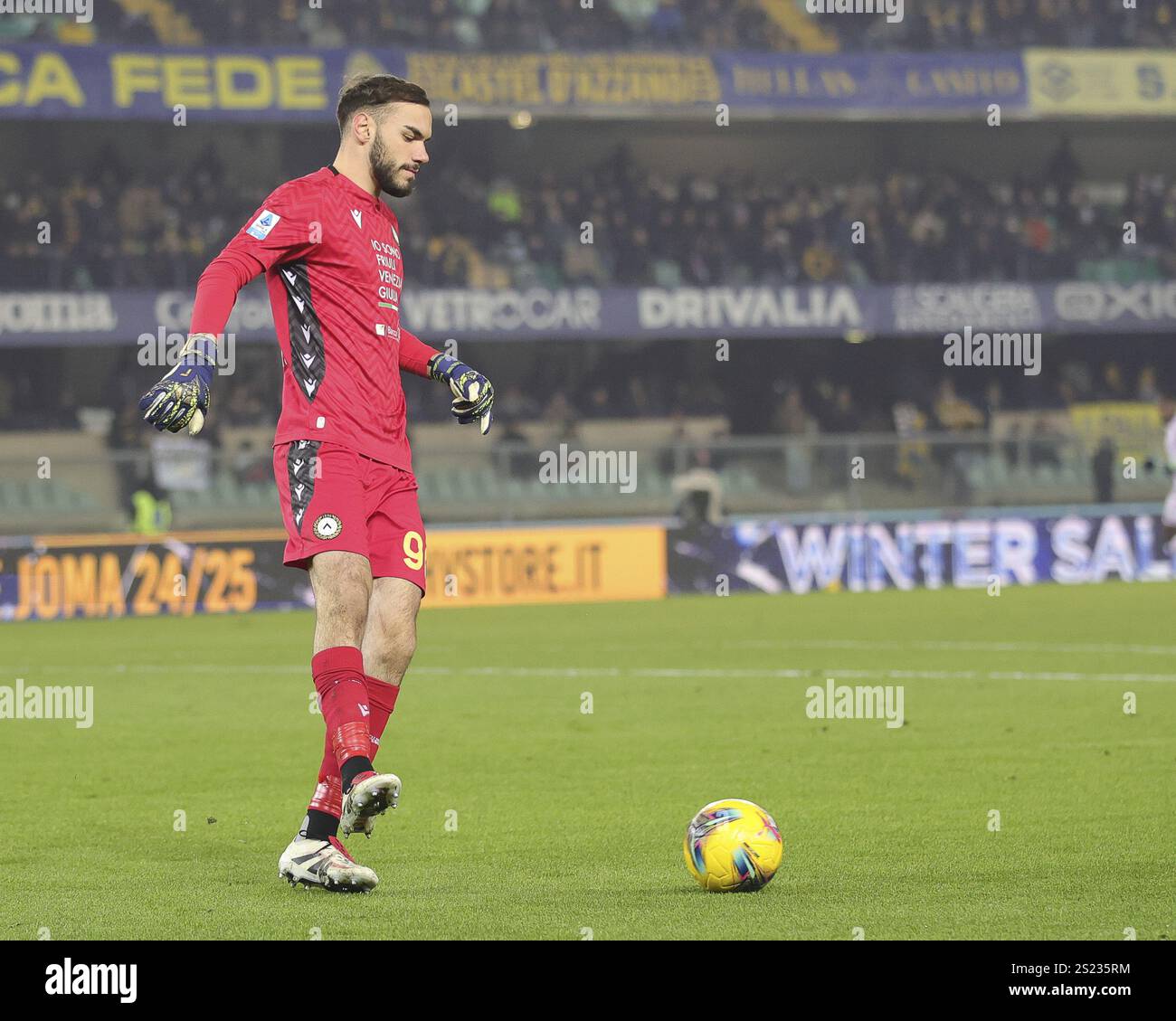 Verona, Italy. 05th Jan, 2025. R?zvan Sava of Udinese FC play the ball ...