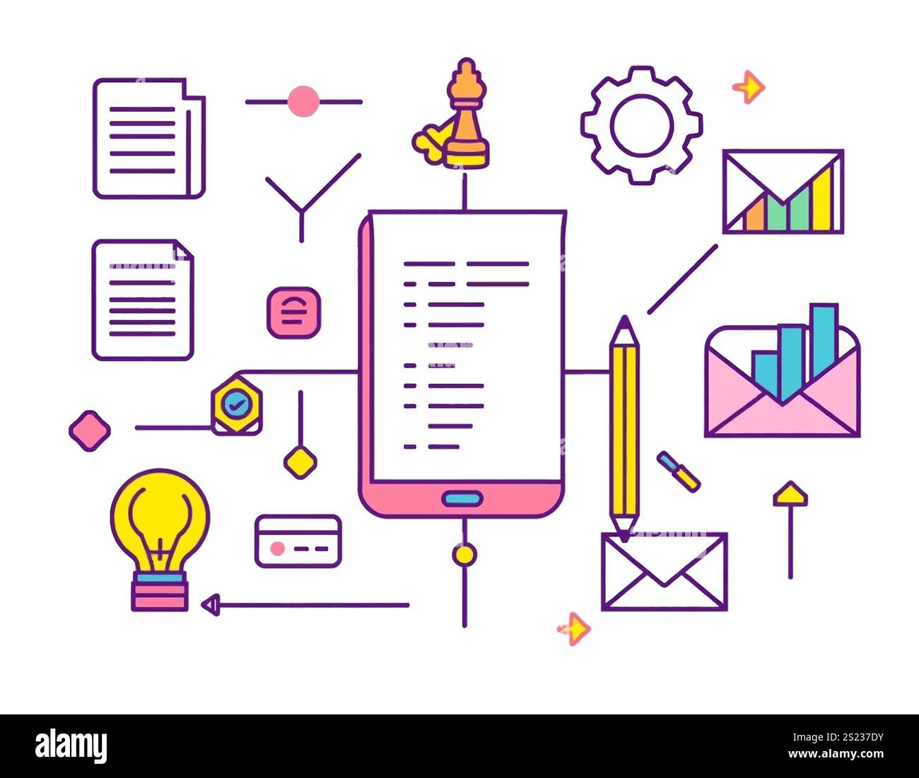 Liner office icons- Office graphics icons Stock Vector Image & Art - Alamy