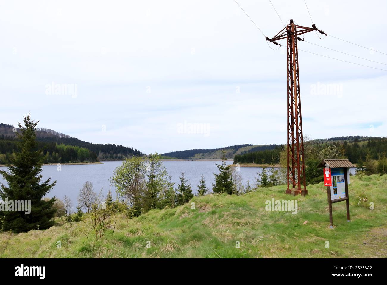 Dam of the Flaje Reservoir in Czech Republic Stock Photo - Alamy