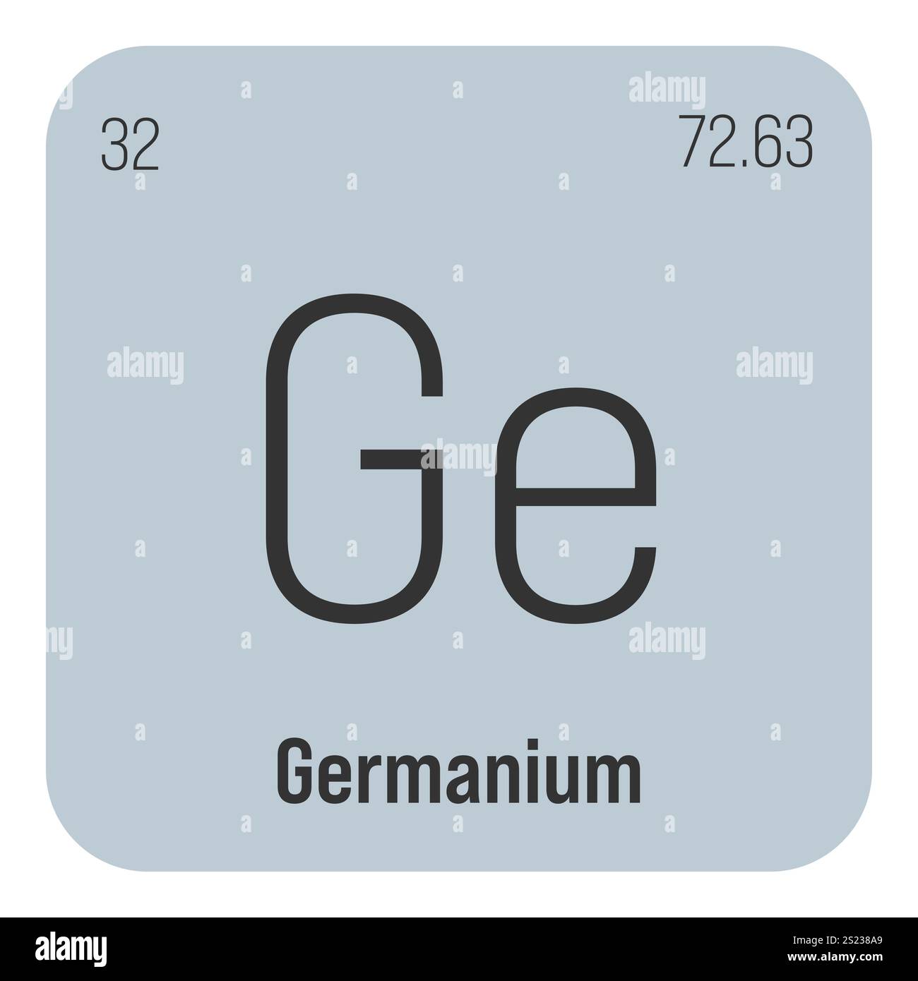 Gadolinium, Gd, periodic table element with name, symbol, atomic number ...