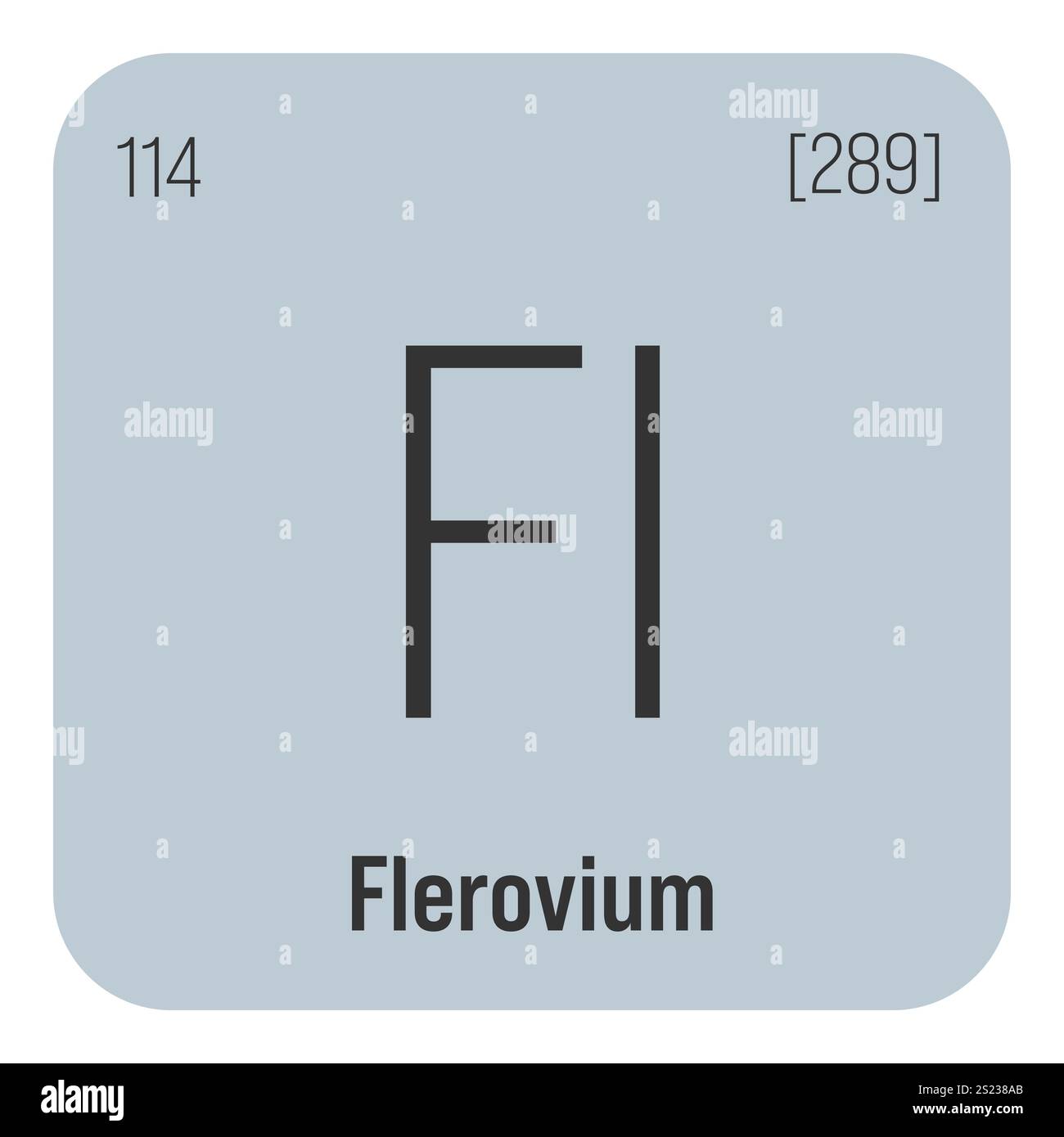 Europium, Eu, periodic table element with name, symbol, atomic number ...