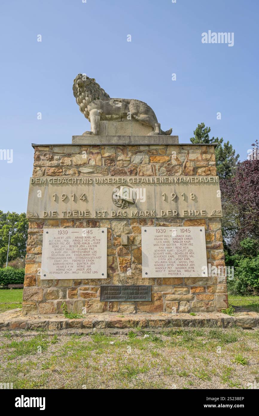 Ehrenmal für die Gefallenen 1. Weltkrieg, Hattenheim, Rheingau, Hessen ...