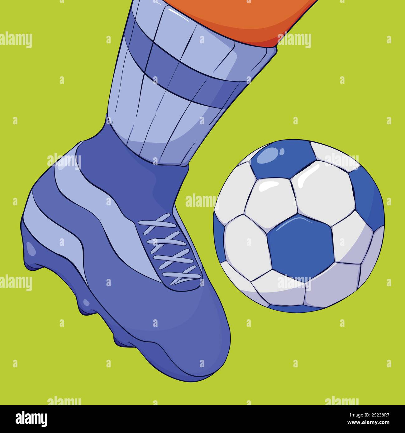 Soccer Football Illustration. kick soccer ball concept art. football ...
